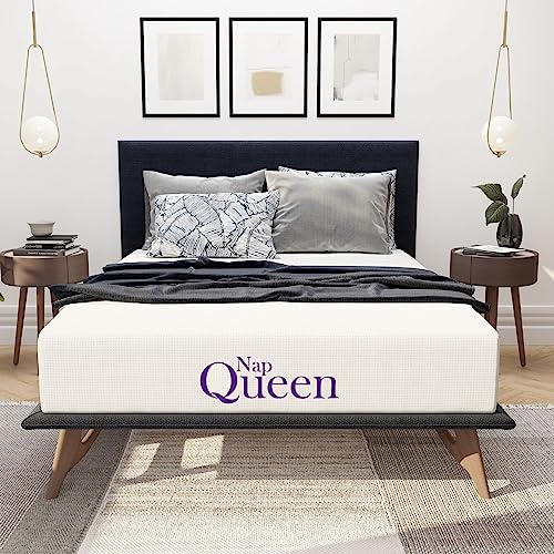 NapQueen 10 Inch Queen Size Mattress, Cooling Gel Memory Foam Mattress, Bed in a Box