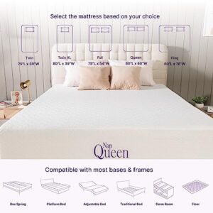 NapQueen 10 Inch Queen Size Mattress, Cooling Gel Memory Foam Mattress, Bed in a Box