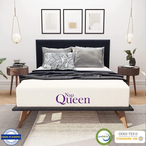 NapQueen 10 Inch Queen Size Mattress, Cooling Gel Memory Foam Mattress, Bed in a Box