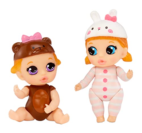 Baby Born Mini Babies Playset – Unwrap Surprise Twins or Triplets Collectible Baby Dolls with Soft Swaddle, Blanket, Ducky Pull Toy Series 3 Multicolor