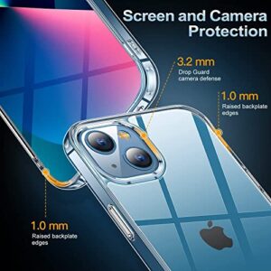 AEDILYS Shockproof for iPhone 13 Mini Case,[ NOT-Yellowing][12FT Military Grade Drop Protection] [Scratch-Resistant], Slim Non-Slip iPhone 13 Mini Phone Case- Clear