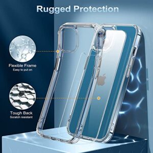 AEDILYS Shockproof for iPhone 13 Mini Case,[ NOT-Yellowing][12FT Military Grade Drop Protection] [Scratch-Resistant], Slim Non-Slip iPhone 13 Mini Phone Case- Clear