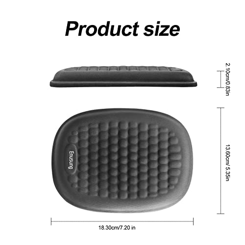 ENUSUNG Wrist Rest Pad Ergonomic Elbow Pads Gel Arm Rest for Desk, Memory Foam Armrest Support for Office, Gaming, Computer, Laptop, Mac - Black