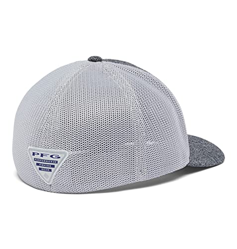 Columbia PFG Logo Mesh Ball Cap-Low Crown, Grill Heather/Cool Grey, Small/Medium