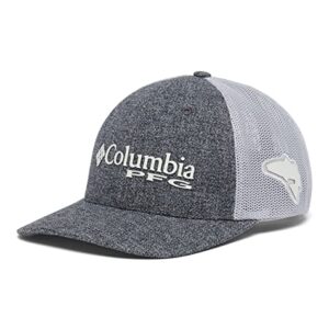 Columbia PFG Logo Mesh Ball Cap-Low Crown, Grill Heather/Cool Grey, Small/Medium