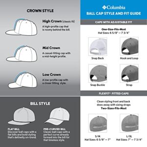 Columbia PFG Logo Mesh Ball Cap-Low Crown, Grill Heather/Cool Grey, Small/Medium