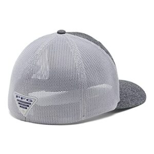 Columbia PFG Logo Mesh Ball Cap-Low Crown, Grill Heather/Cool Grey, Small/Medium