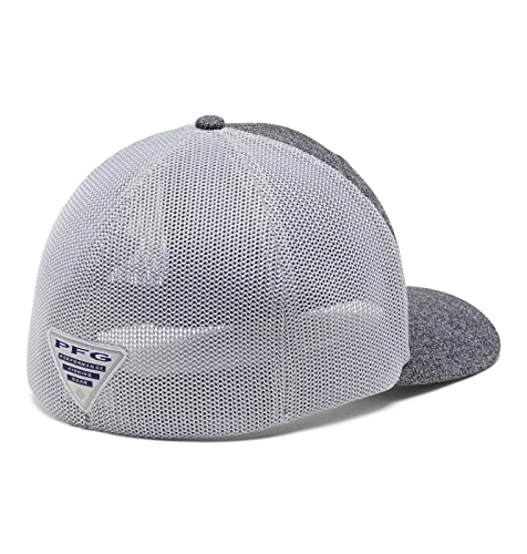 Columbia PFG Logo Mesh Ball Cap-Low Crown, Grill Heather/Cool Grey, Small/Medium