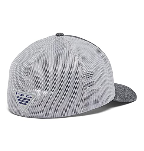 Columbia PFG Logo Mesh Ball Cap-Low Crown, Grill Heather/Cool Grey, Small/Medium