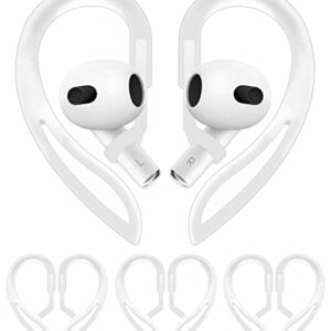 3 Pairs Ear Hooks Compatible with AirPods Pro 2nd 1st and 3 2 1, 360 Angle Rotation Adjustable Length Anti-Slip Sport Earhooks Wing Tips Holder Compatible with AirPods 3 2 1 and Pro 2 1 - Translucent