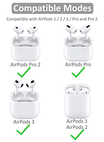 3 Pairs Ear Hooks Compatible with AirPods Pro 2nd 1st and 3 2 1, 360 Angle Rotation Adjustable Length Anti-Slip Sport Earhooks Wing Tips Holder Compatible with AirPods 3 2 1 and Pro 2 1 - Translucent