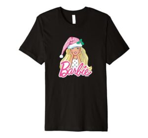 barbie - christmas - santa hat premium t-shirt