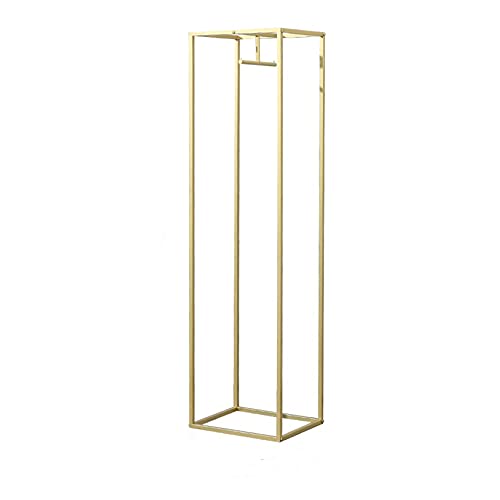 WFDERAN Creative Simple Clothes Retail Heavy Duty Metal Garment Racks,Clothing Store Hanger Storage Shelves,Commercial Wedding Dress Floor-Standing Display Rack (Gold, 71" H)