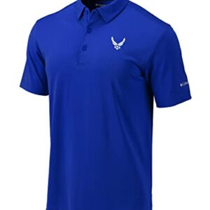 Columbia Golf Men's United States Air Force Logo Drive Polo (Medium) Azul