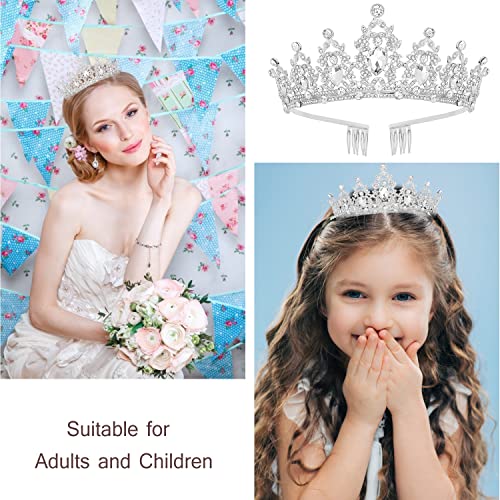 Velscrun Happy Birthday Queen Crown and Sash, Crowns for Women Birthday Queen Sash, Tiara for Women Birthday, Silver Tiaras and Crowns for Women, Happy Birthday Decorations Accessories for Women