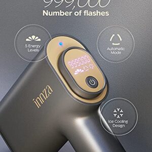 INNZA Laser Hair Removal Device with Sapphire Ice Cooling Function,Upgraded 999999 Flashes IPL Hair Removal Permanent for Women and Men,Depiladora Laser for Facial,Body, Bikini Line,Corded