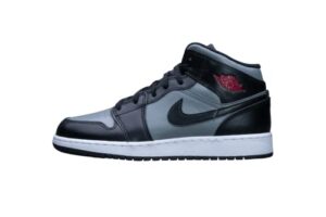 jordan youth air 1 mid gs 554725 096 shadow/red - size 4y