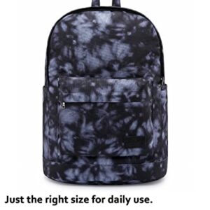 HotStyle 936Plus Tie Dye School Backpack Aesthetic Bookbag for Teen Girls, Black