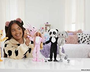 Barbie Cutie Reveal Doll, Panda Plush Costume, 10 Surprises Including Mini Pet & Color Change