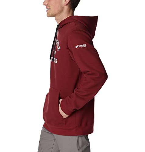 Columbia Men's PHG University Hoodie, Red Jasper/White Holiday, Large