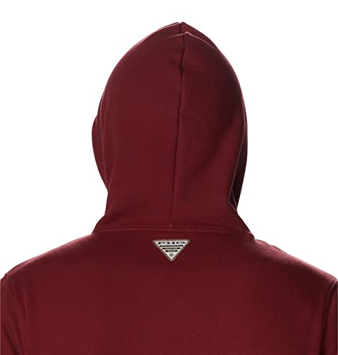 Columbia Men's PHG University Hoodie, Red Jasper/White Holiday, Large