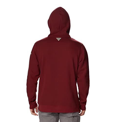 Columbia Men's PHG University Hoodie, Red Jasper/White Holiday, Large