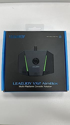 leadjoy VX2 AimBox Game Console Keyboard and Mouse Adapter, Wired Connection Converter with 3.5mm Studio Jack, Compatible with Switch, Xbox Series X, Xbox One, PS4, PS5