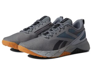 reebok nanoflex parafit tr pure grey/core black/reebok rubber gum men's 4, women's 5.5 medium