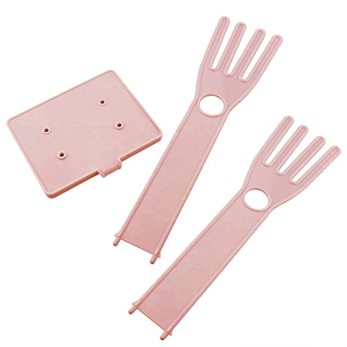 DGHAOP Pink Color Gloves Stand 15x12x34cm Kitchen Multifunctional Rubber Gloves Drain Rack Towel Storage Holder Drying Stand Creative Kitchen Tool