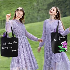 MEL JUN Canvas Tote Bag, Large Beach Tote Women Travel Bags Reusable Grocery Bag Shoulder Gym Totes Weekend Church Bags Purple