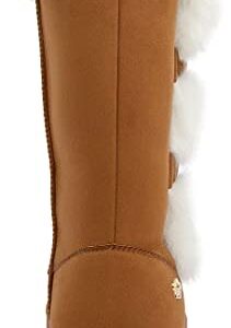 Juicy Couture Women's Koded Slip On Winter Boots Warm Winter Booties Cognac 7