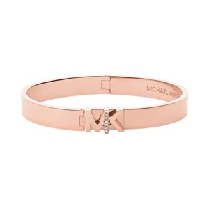 michael kors women's hardware rose gold-tone stainless steel bangle bracelet (model: mkj7699791)