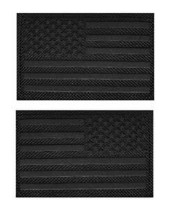 antrix 2 set ir infrared all black us usa american flag patch,tactical patch with hook fastener reflective die cut combat america patch for army clothes,tactical backpack,military activity- 3.15x2"