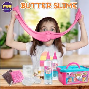 Gift Butter Slime Kit for Girls 10-12, FunKidz Ice Cream Fluffy Slime Making Kit Ages 8-12 Kids Slime Toys Ideal Birthday Party Present