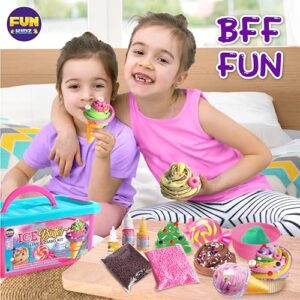 Gift Butter Slime Kit for Girls 10-12, FunKidz Ice Cream Fluffy Slime Making Kit Ages 8-12 Kids Slime Toys Ideal Birthday Party Present