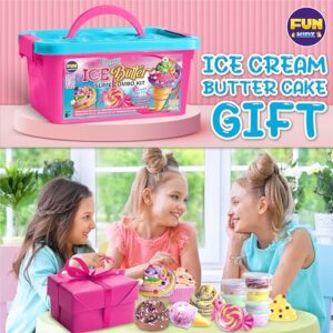 Gift Butter Slime Kit for Girls 10-12, FunKidz Ice Cream Fluffy Slime Making Kit Ages 8-12 Kids Slime Toys Ideal Birthday Party Present