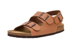 cushionaire men's leland cork footbed sandal with +comfort, tan nappa 11