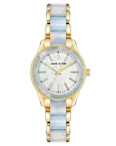 anne klein women's japanese quartz dress watch with plastic strap, blue, 12 (model: ak/3212lbgb)