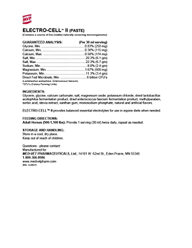 Electro-Cell II Electrolyte Paste for Horses -5-Pack (10 doses)