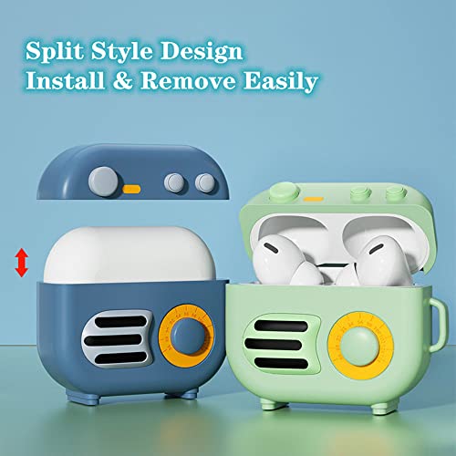 KAIJIA Cute Case for 2021 Apple AirPods 3rd Gen (Latest Model) with Keychain,Funny 3D Cartoon Retro Radio Designed,Shockproof Silicone Protective Cover for Kids Girl Women Boy Teens Men