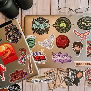 Conquest Journals Harry Potter Variety Vinyl Sticker Pack, Set of 60 Unique Stickers Including 5 Holograms, Officially Licensed, Waterproof and Scratch Resistant, Potterfy All The Things