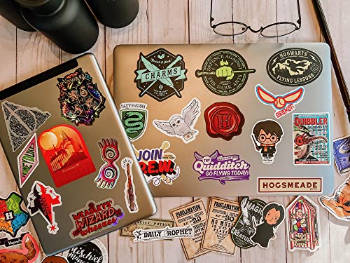 Conquest Journals Harry Potter Variety Vinyl Sticker Pack, Set of 60 Unique Stickers Including 5 Holograms, Officially Licensed, Waterproof and Scratch Resistant, Potterfy All The Things