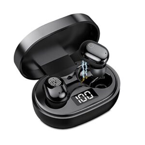 ko-star true wireless earbuds, 5.1 bluetooth earbuds, mini in-ear earbuds with mic, led display, hifi stereo, 20hs playtime bluetooth headphones with charging case for sports/work/travel-black t8