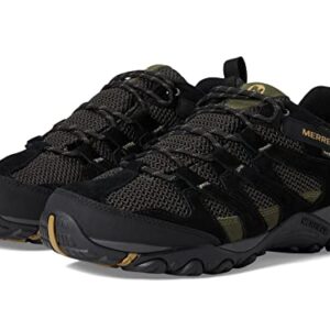 Merrell Men's ALVERSTONE WP Hiking Shoe, Black/Olive, 10.5