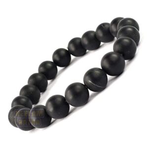 neelam ratna charged activated energized shaligram bracelet natural crystal healing gemstone bracelet yoga meditation for men & women | size 8 mm