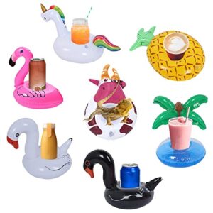 Inflatable Drink Holder 20 Pack Inflatable Drink Floats Cup Holders, Variety Drink Floaties for Summer Pool Party