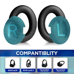 Headphones Replacement Ear Pads for Bose QC15, QC25, QC35, QC35ii. (QC15, QC25, QC35, QC35II)