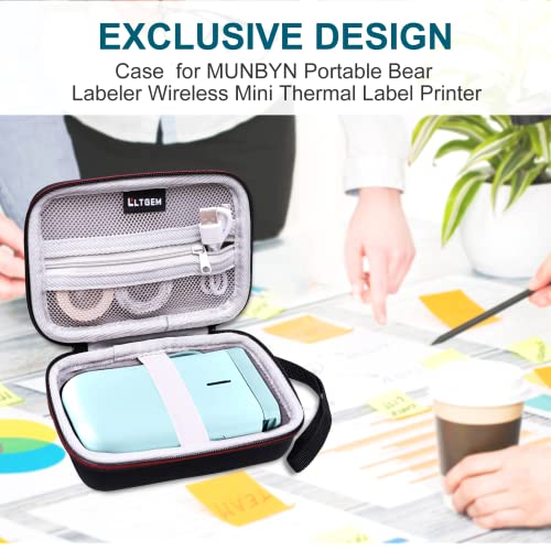 LTGEM Hard Case for Phomemo D30/D35 & NIIMBOT D11/D110 & JADENS D110 Label Printer - Protective Carrying Storage Bag (Case Only)