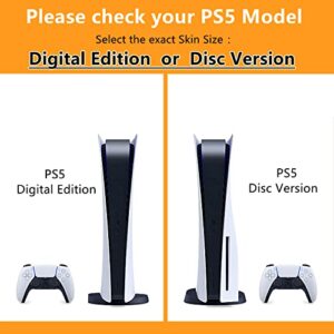 Skin for PS5 Disc Edition Anime Console and Controller Cover Skins Mecha Fan Art Design Compatible with Playstation 5 Disc Version