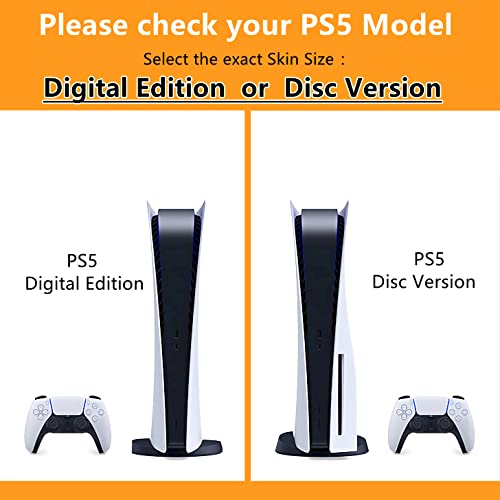 Skin for PS5 Disc Edition Anime Console and Controller Cover Skins Mecha Fan Art Design Compatible with Playstation 5 Disc Version